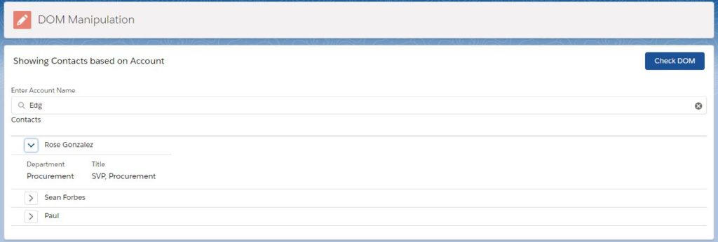 Santanu Pal | Salesforce Blog | DOM Manipulation in Lightning Web Component